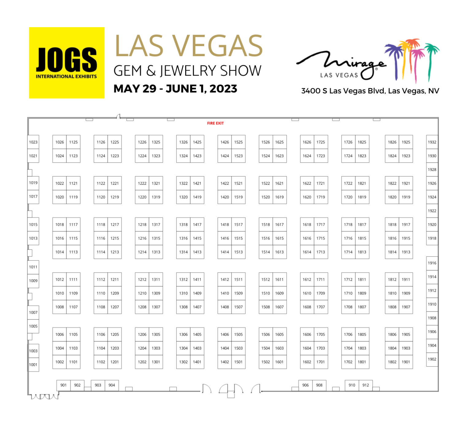 Show Floor Plan | JOGS Gem & Jewelry Show